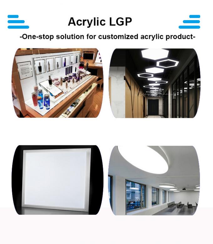 3mm Clear Acrylic Light Guide Plate Custom Edge Lit LED Light Panels